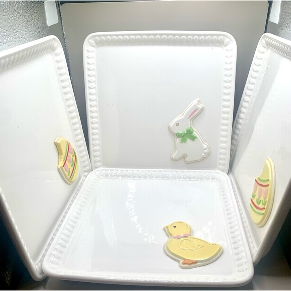 Grasslands Road | Dining | Easter Ceramic Square 4 Plates 75 X 75 Like ...